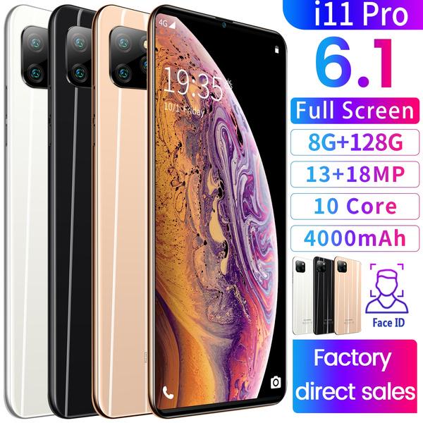 Buy Mobile Phone I11 Pro 6.1 Inch 8GB+128GB Memory Face Unlock Android ...