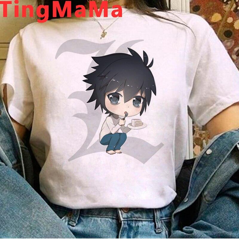 Buy Death Note Light Yagami T Shirt Kawaii Summer Tops 90s Manga ...