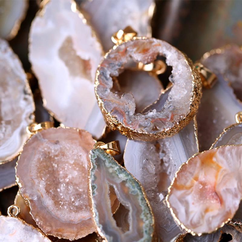 Buy Agate Geodes Collection Raw Stones Slice Natural Crystals Halves ...
