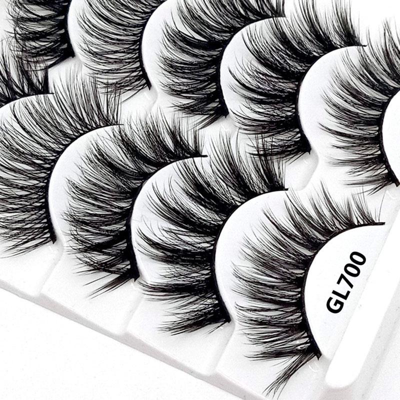Buy 5 Pairs 3D Layered Long Thick False Fake Eyelashes Handmade Eye ...