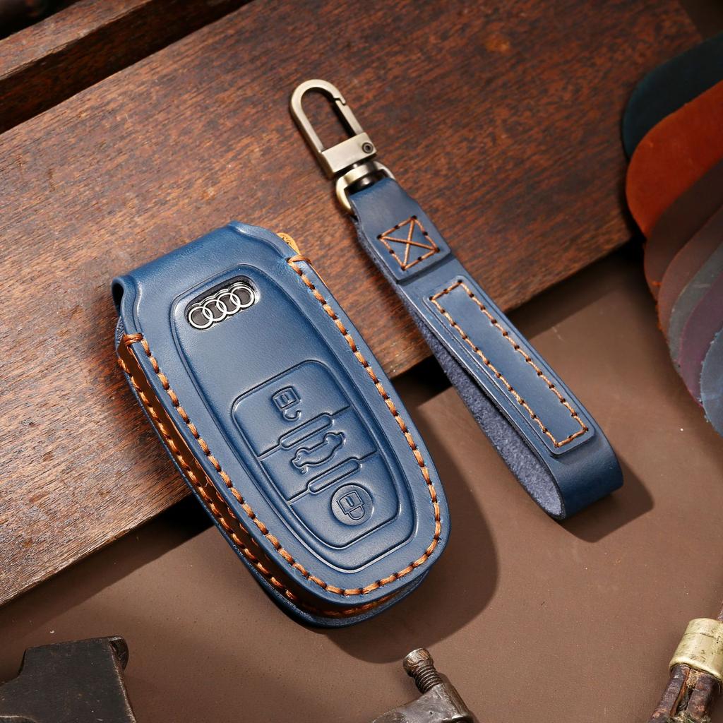 Buy Luxury Car Key Case Cover Genuine Leather Accessories Keychain for ...
