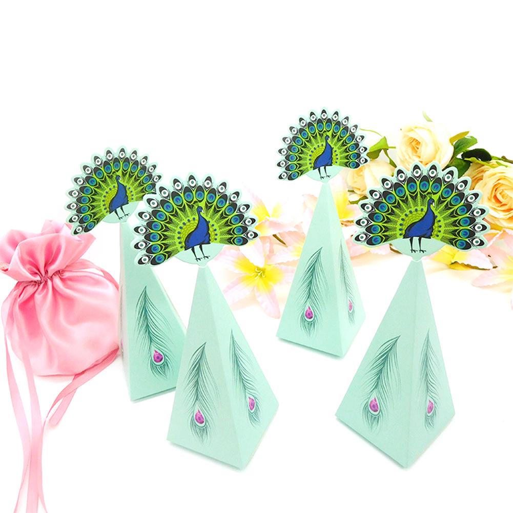 Buy 20pcs Peacock Chocolate Paper Candy Box Wedding Favors Birthday ...