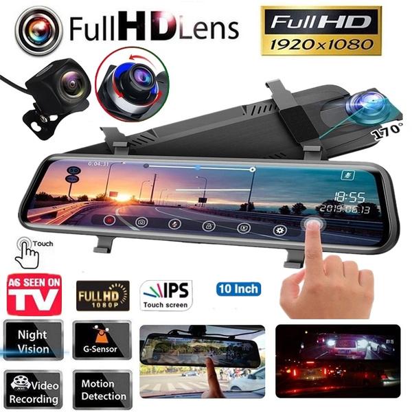 Buy Full HD Rear View Cameras 10'' Touch Control Car DVR Night Vision ...