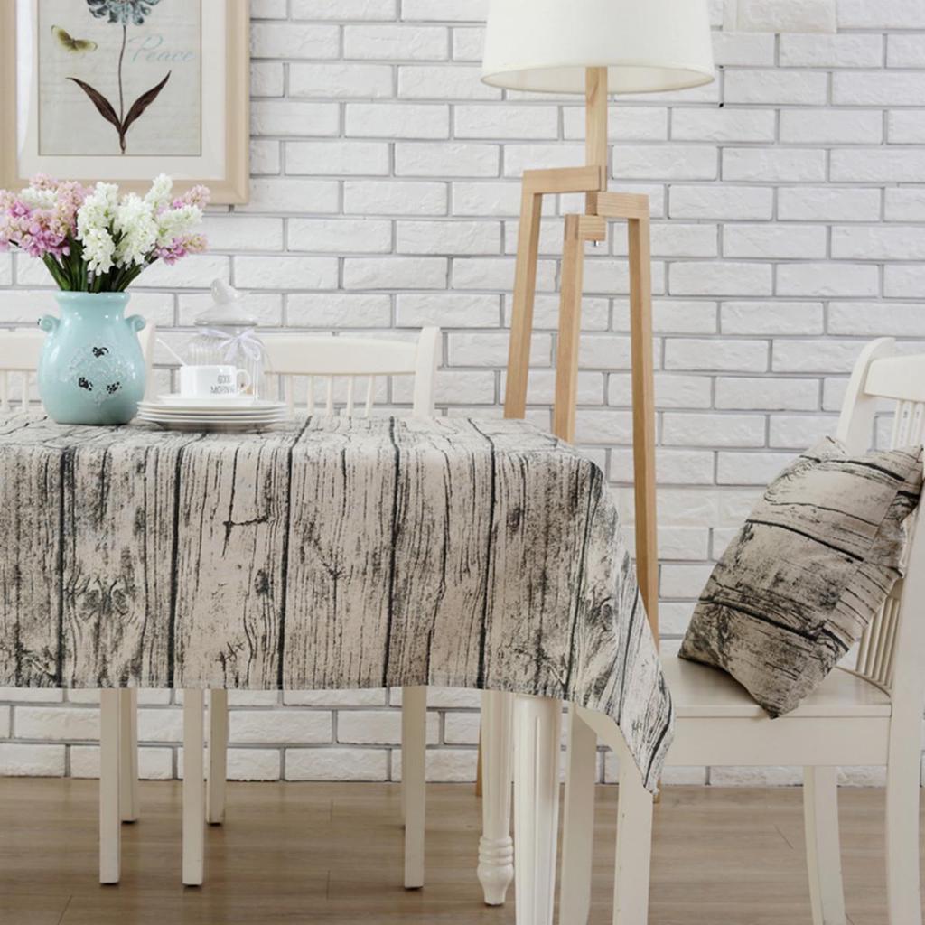 Buy 39x55inch Vintage Cotton Linen Tablecloth Dining Table Cloth Cover ...