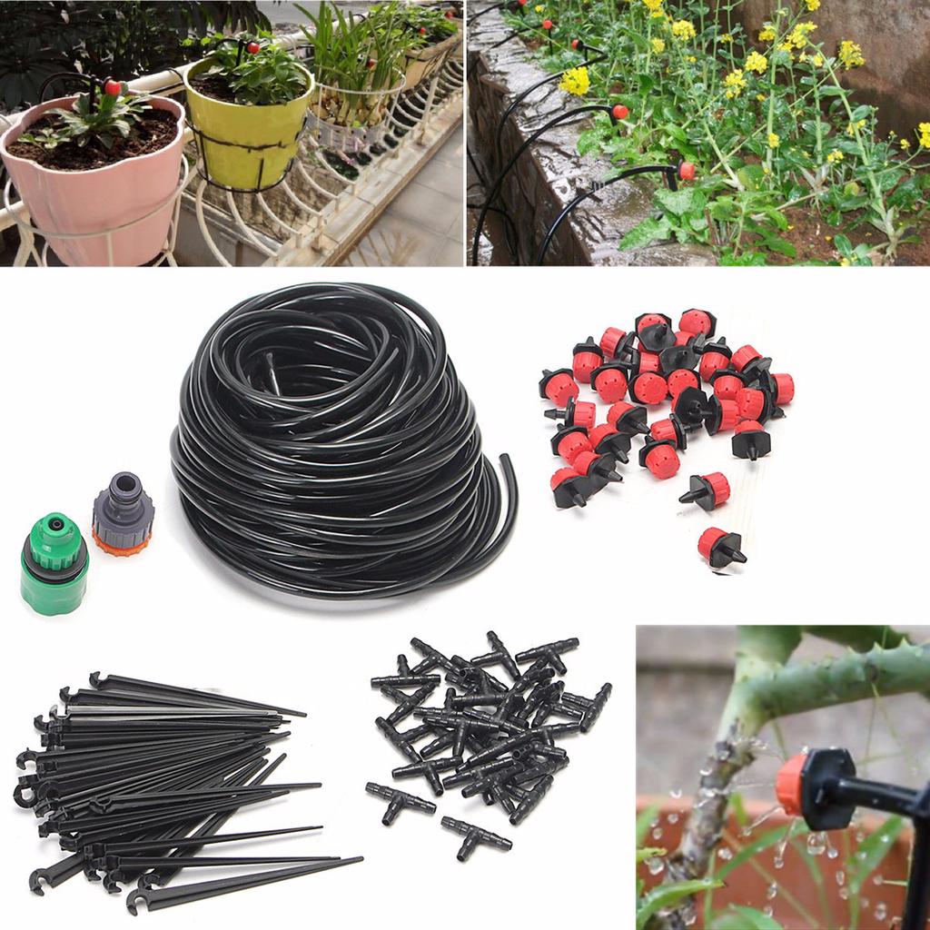 Buy 25m Hose Micro Drip Irrigation System Auto Timer Plant Watering ...