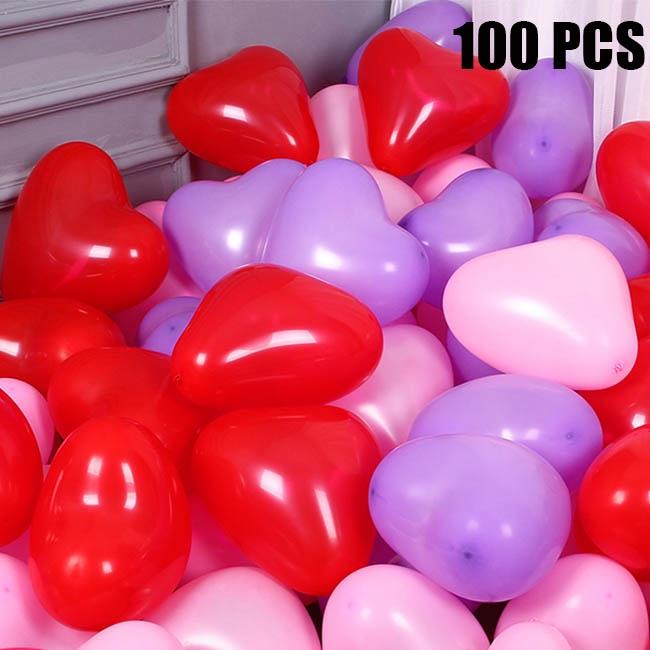 Buy 100pcs 12 Inch Heart Shaped Balloon Wedding Decoration Balloons ...