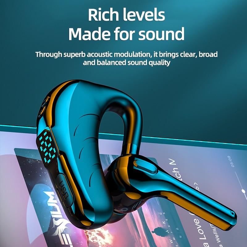 Buy X13 Single Ear Headset With Mic Bluetooth 5.1 Earphone Noise ...