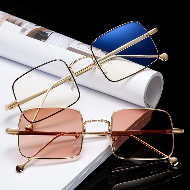 Buy Fashion Small Square Glasses Frame Vintage Transparent Clear Lens ...