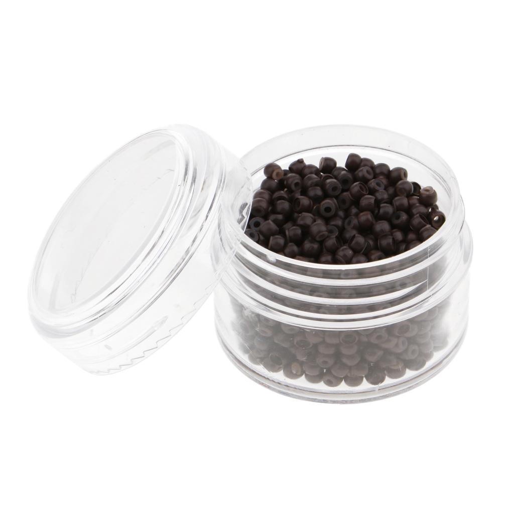 Buy 1000pcs 3mm Silicone Lined Micro Ring Links Beads For Hair ...