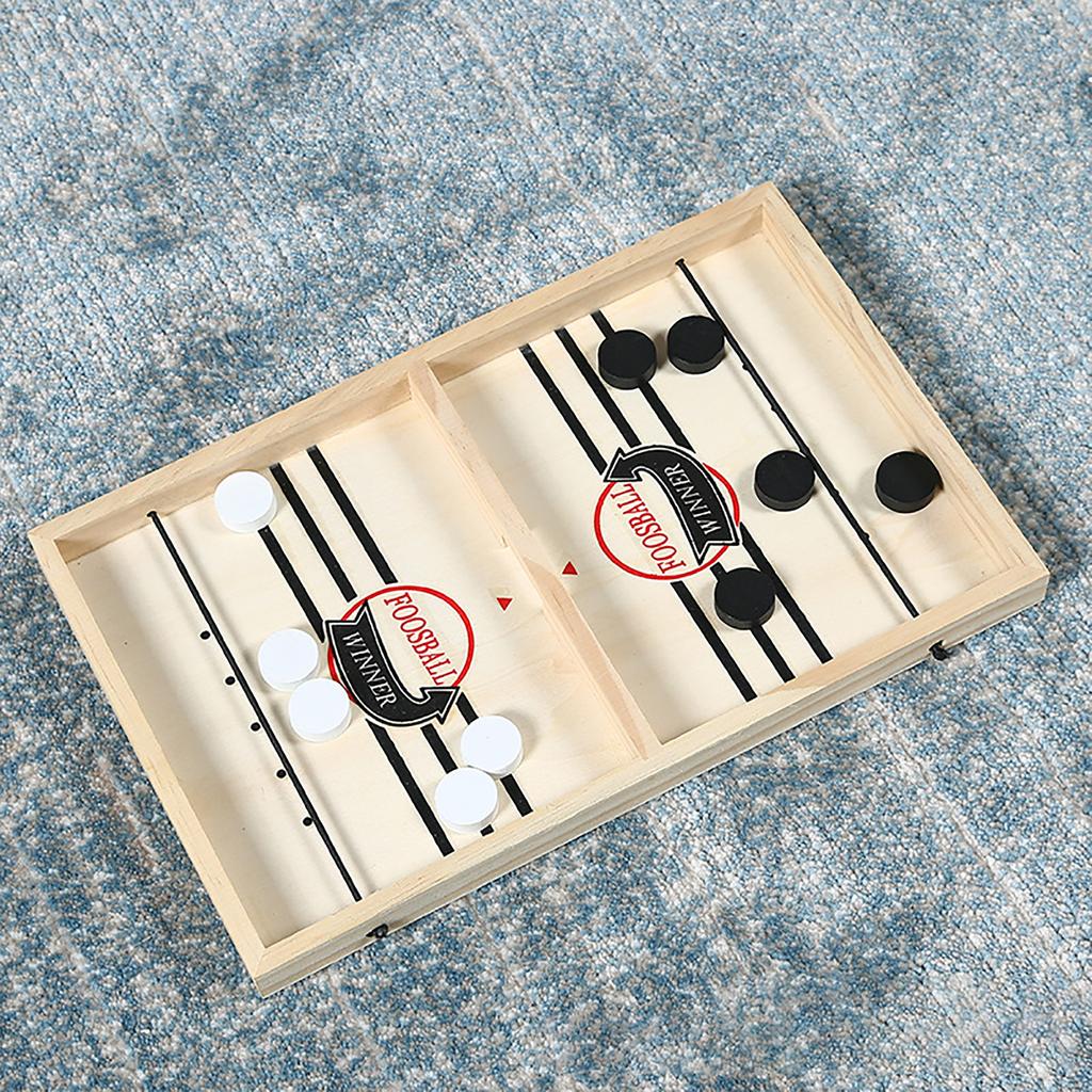 Buy Fast Sling Puck Game - Wooden Hockey Slingshot Paced Winner Board ...