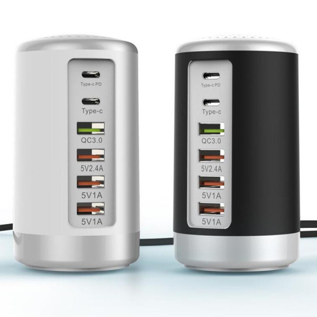 Buy [YS] PD Quick Charging Cylindrical 65W 6-port USB QC3.0 Charger ...