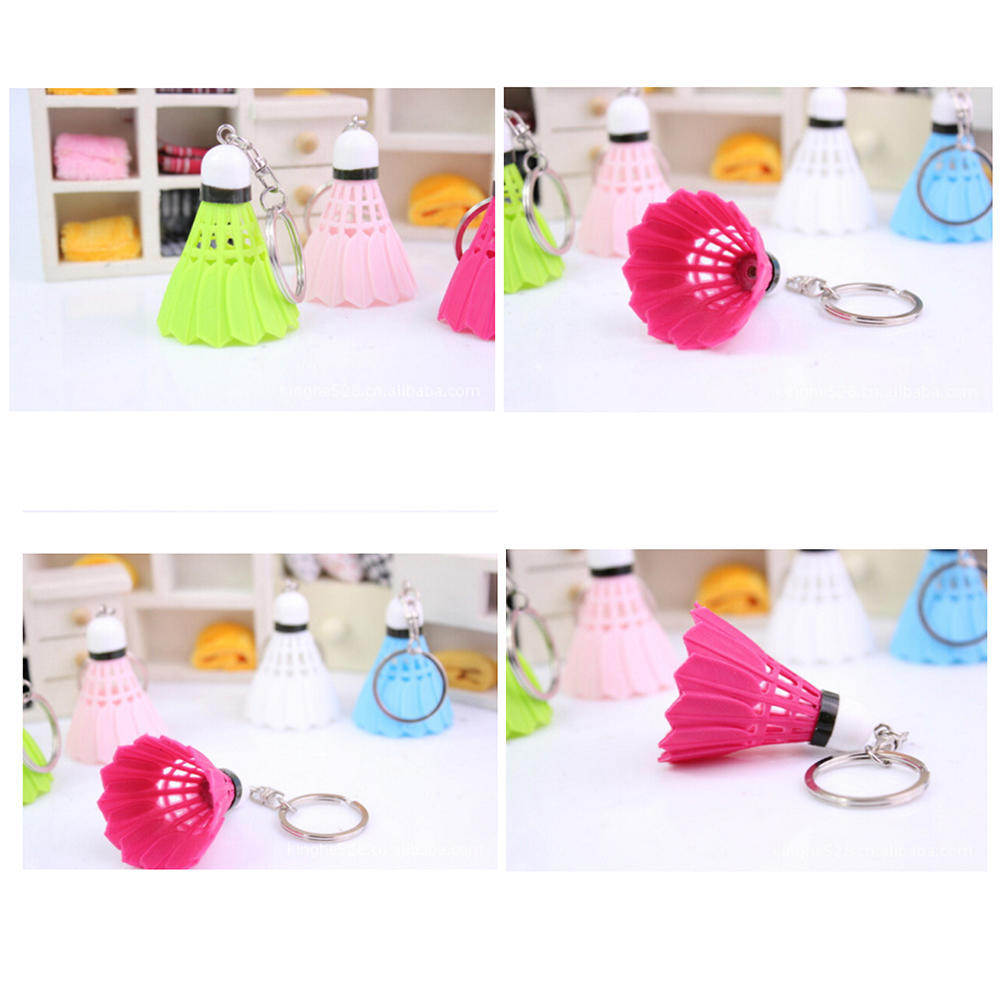Buy Plastic Shuttlecock Badminton Pendant Keychain Keychain Jewelry at ...