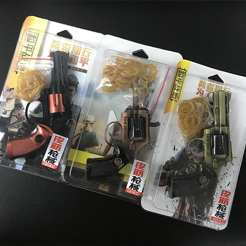 Buy Burst Revolver Rubber Band Gun Retro Nostalgic Metal Weapon Model ...