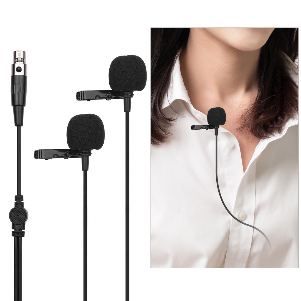 ACEMIC XM2 Dual-head Lavalier Microphone Clip-on Condenser ...