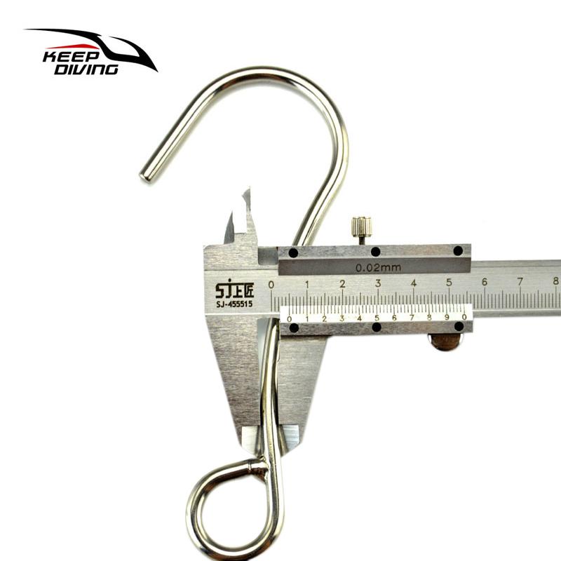 316 Stainless Steel Reef Single Hooks Scuba Diving Hook Underwater ...