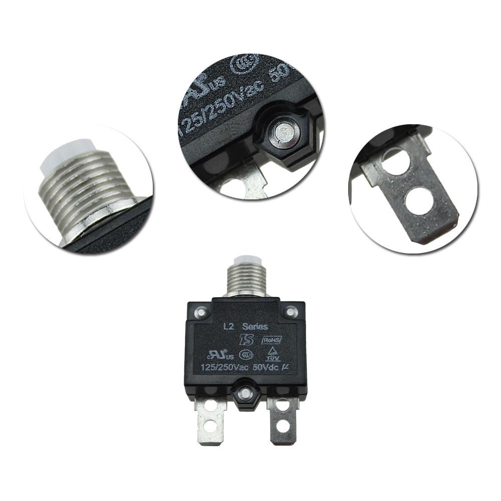 Buy L2 Overload Protector AC 125/250V 10A 15A Resettable Thermal ...