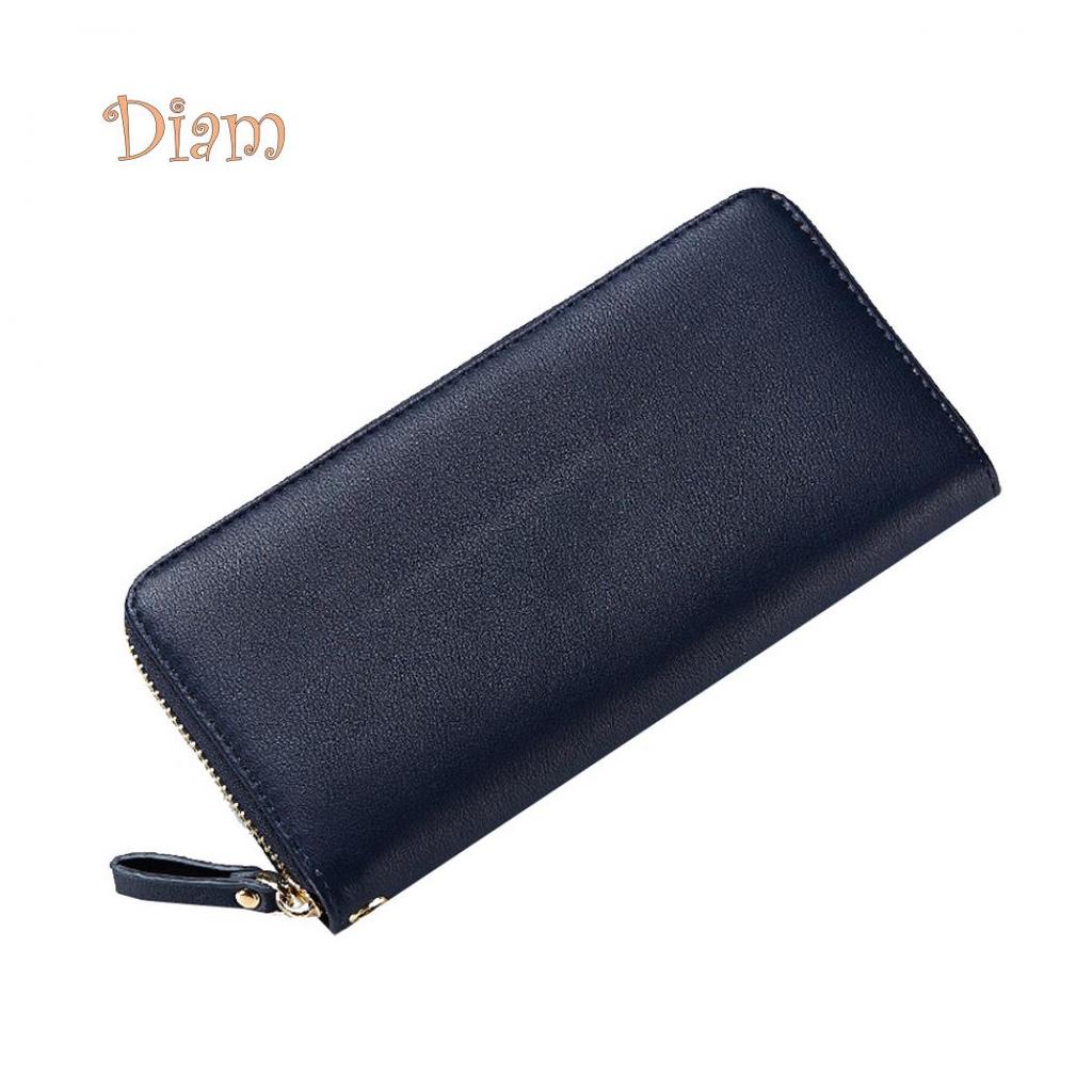 Buy Dilara Solid Color Long Purse Heart Pendant Card Cash Holder Clutch ...