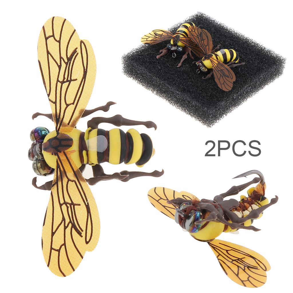 Cheap 2pcs Artificial Fishing Bait Insect Bee Files Fishing Lure ...