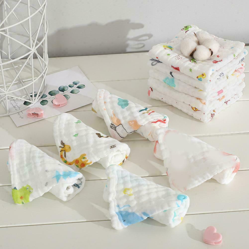 Buy Baby Handkerchief Square Towels Muslin Cotton Infant Face Towel ...