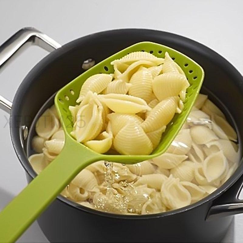 Buy Fashion Black Large Scoop Colander Pasta Heat Resistant Strainer ...