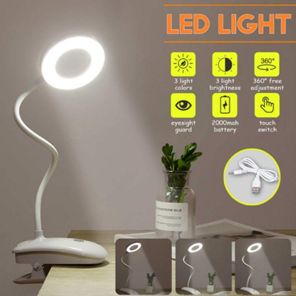 Flexible Super Bright Eye Protection Lamps USB Clip-on Desk Lamp ...