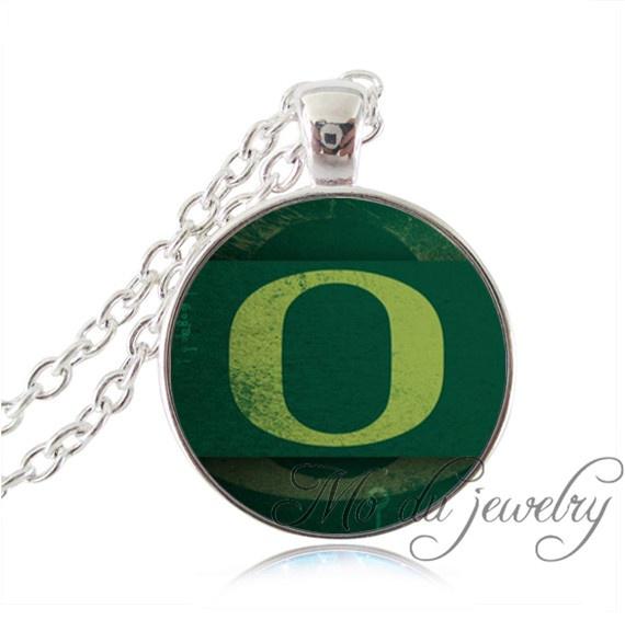 Fashion Jewelry Oregon Ducks And Beavers College Team Necklace Glass ...