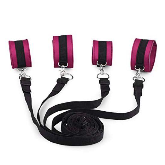 Buy Adult Handcuffs Legs Whip Sex Bondage Wrists Ankle Straps Set