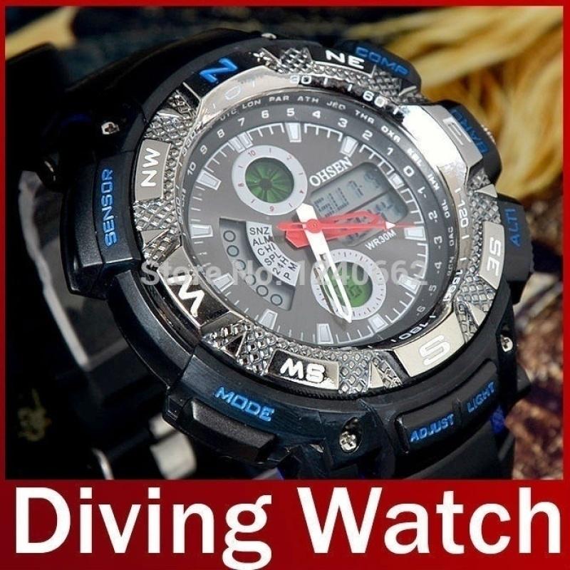Buy Wristwatch Fashion Men Women Waterproof Diver Diving Sport Watch ...