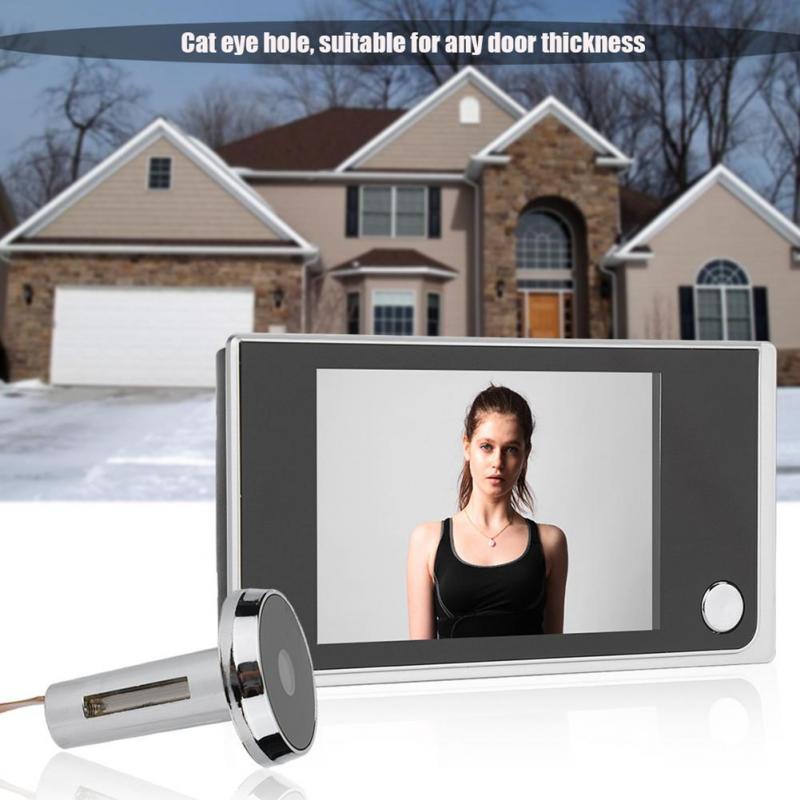 Buy 3.5" Digital LCD 120 Degree Peephole Viewer Photo Visual Monitoring ...