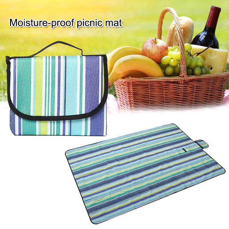 Buy Portable Picnic Blanket Outdoor Moisture Proof Mat Striped ...