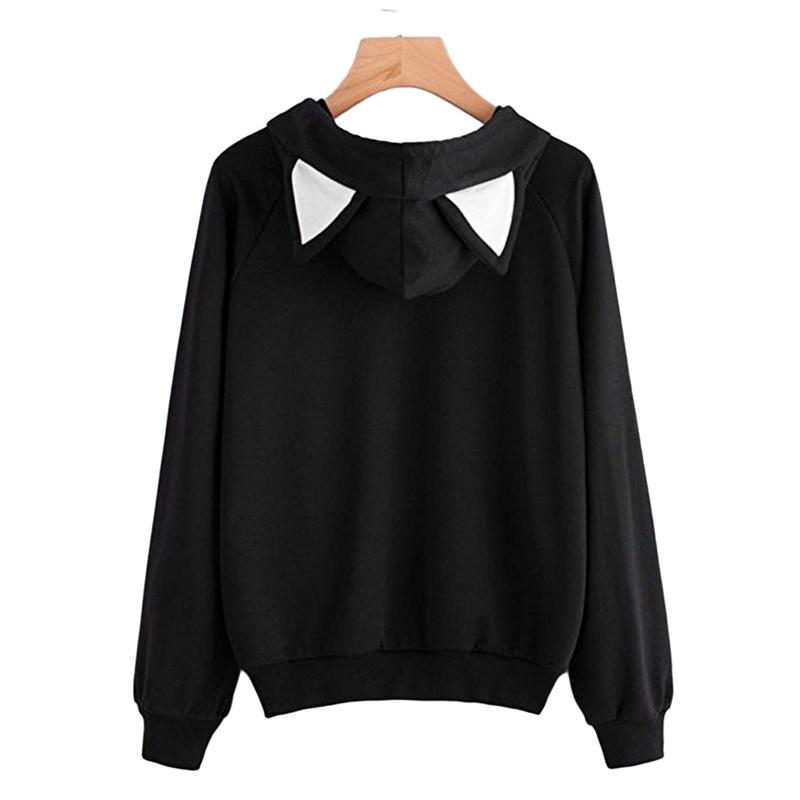 Buy Letter Sweaters I'm a Cat Printed Cat Ear Sweater Women Sweaters ...