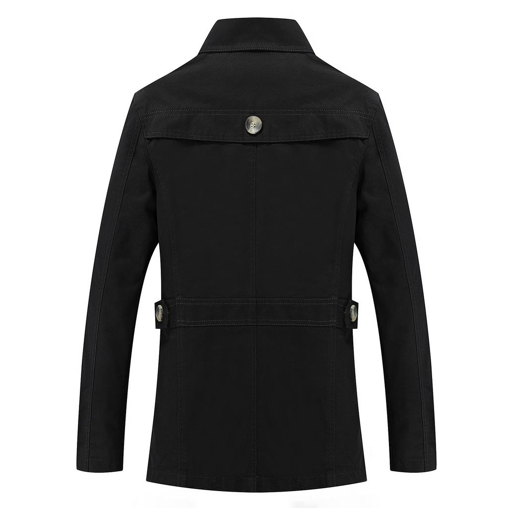Casual Long Jackets Men Trench Windbreaker Jackets Coat Long Plus Size ...