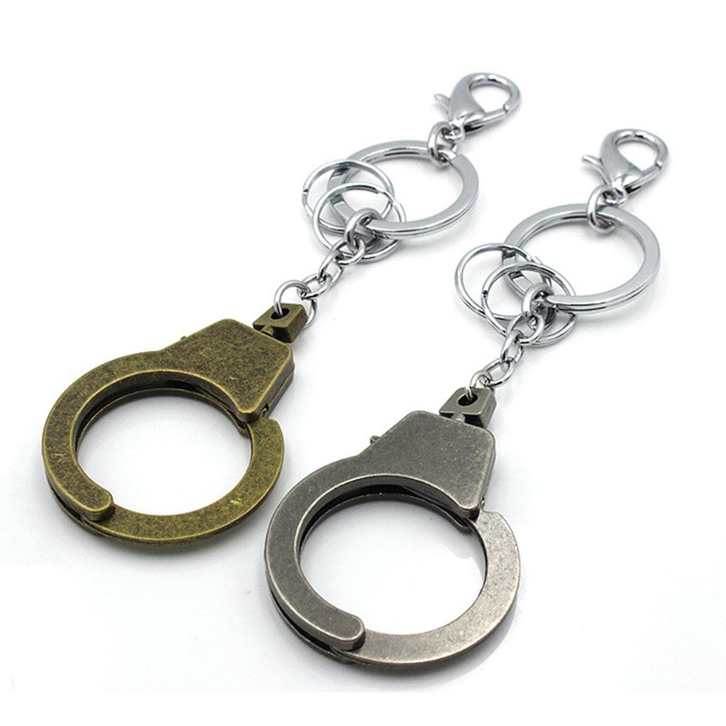 Satın alın 1 Pair Keyring Vintage Retro Bag Pendant Keyring Handcuffs ...