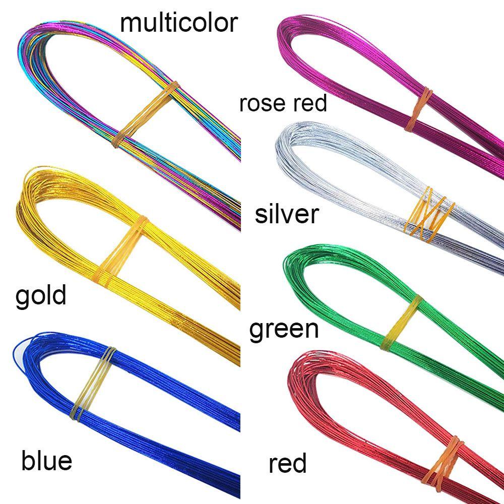 Buy 50pcs 80cm Colorful DIY Making Nylon Long Iron Wire Plant Stocking ...