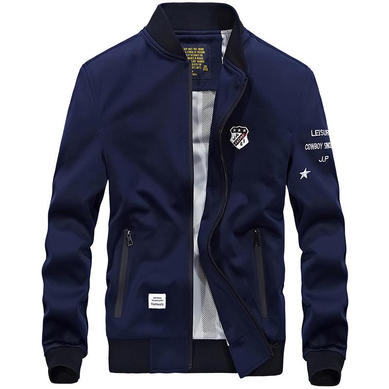 Buy Men's Jacket Spring and Autumn New Slim Casual Large Size Jacket ...