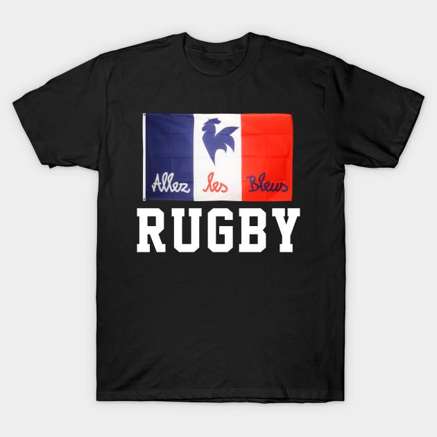 Buy Men Black Print T-shirt Super Large TShirt Allez Les Blues Rugby ...
