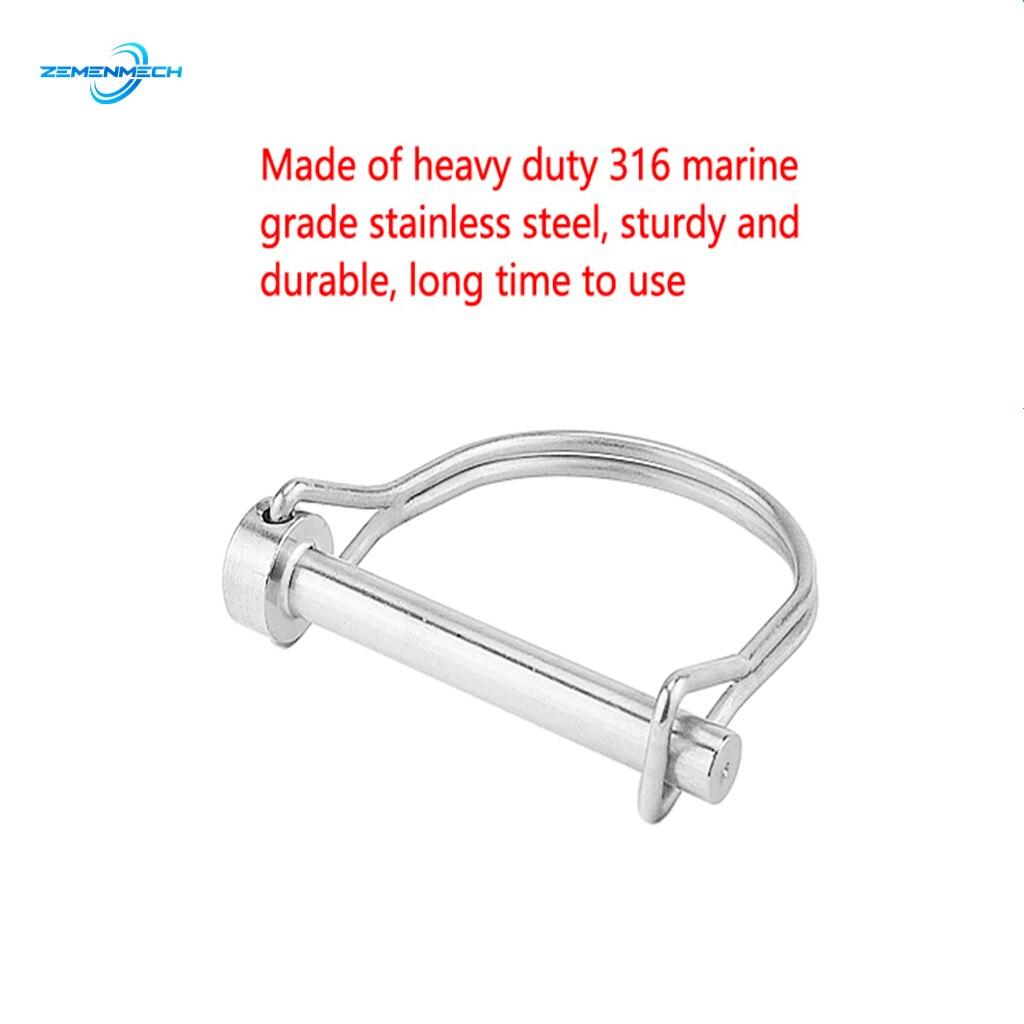 Buy 316 Stainless Steel PTO Pin Round Arch Wire Shaft Locking Lock Pin ...