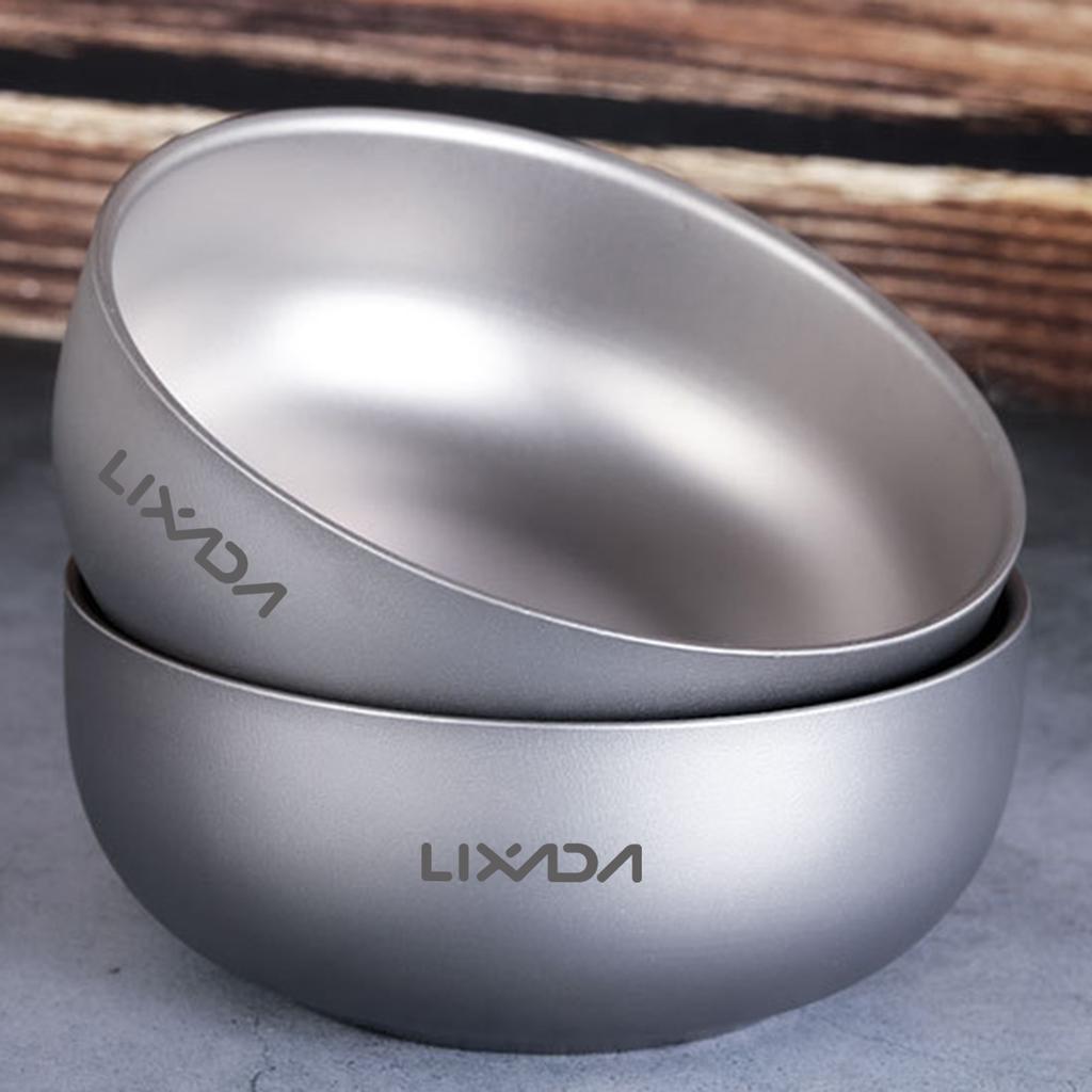 Buy Lixada Titanium Bowl Double Wall Insulated Bowl for Home Outdoor ...