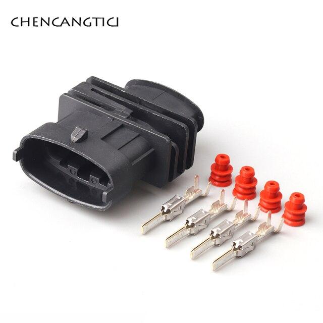Buy 5 Sets 4 Pin Way Waterproof Automotive Wire Connector Pulg Car ...