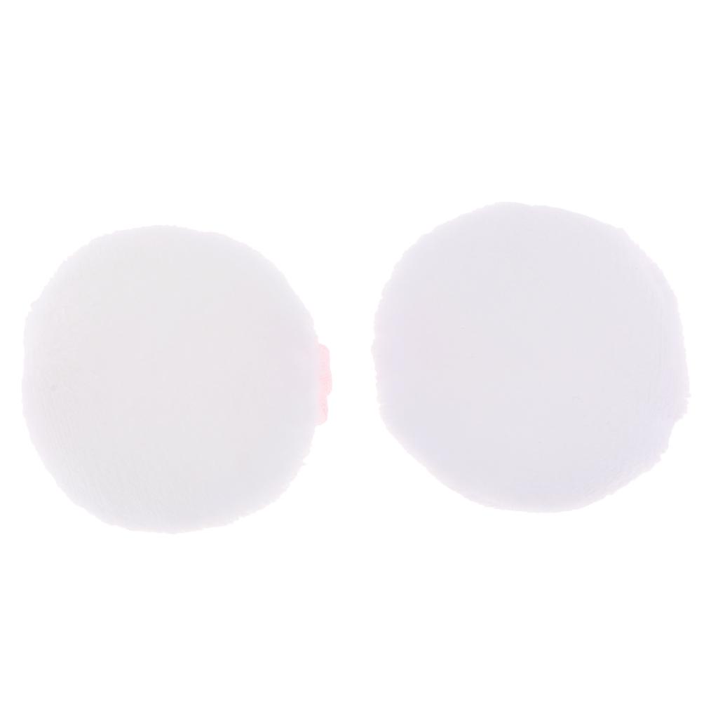 2pcs Soft Facial Applicator Cosmetic Beauty Flocking Makeup Powder Puff ...