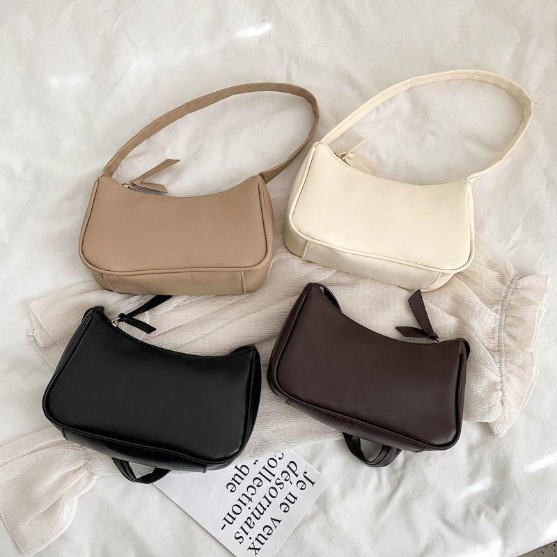 Cheap Fashion Women New Shoulder Underarm Bags Casual Ladies Pure Color ...