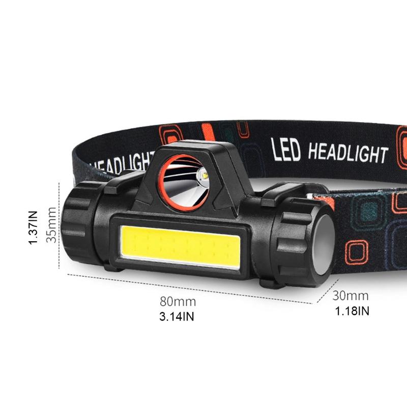 Buy Mini LED Strong Headlight Rechargeable Waterproof Diffuse COB ...
