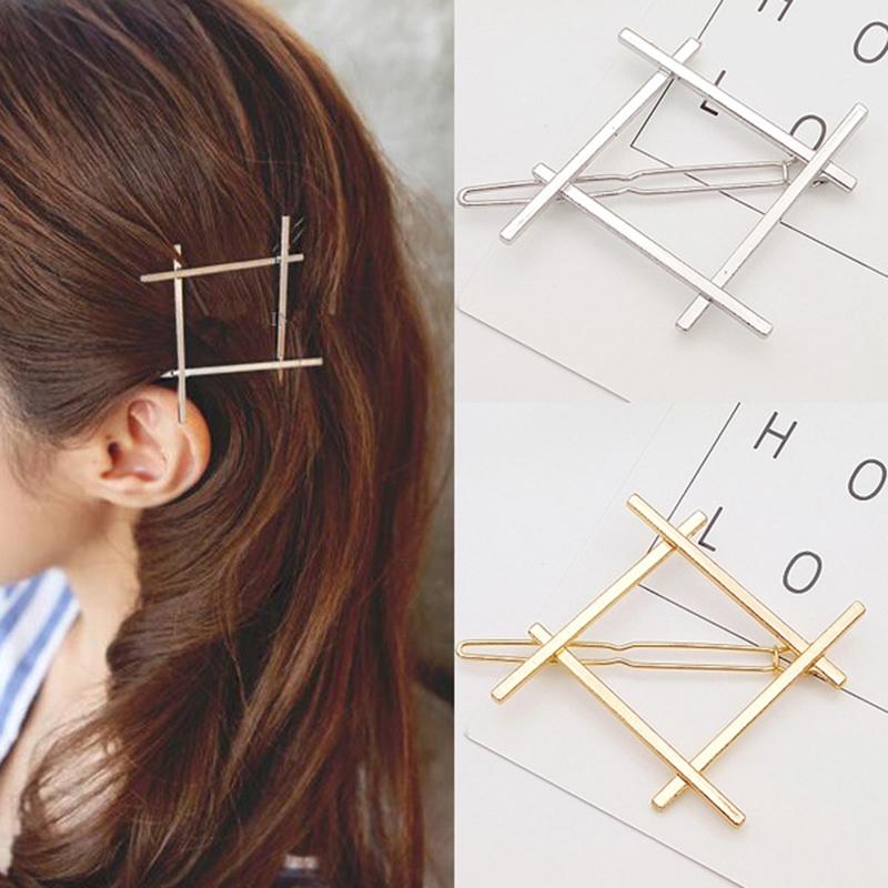 Buy Women Girls Hairpin Geometry Cute Hair Clip Delicate Hair Pin ...