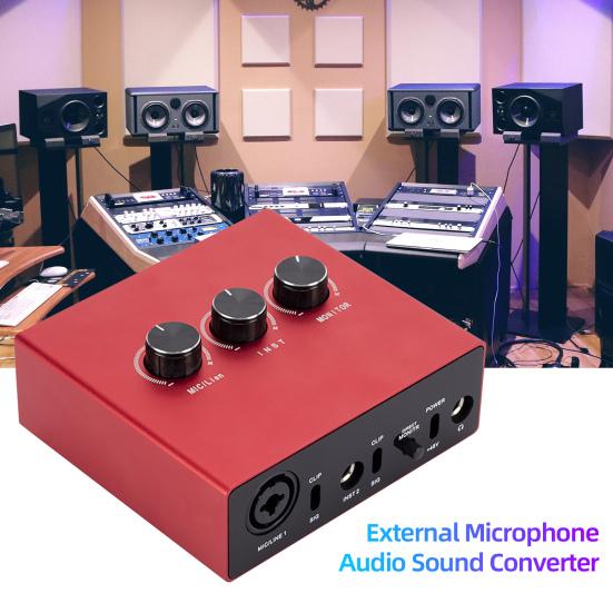 Buy Professional Stable Output External Sound Card Useful Microphone ...