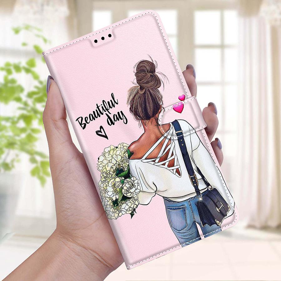 💰Cumpără Carcase de telefon din portofel din piele flip vopsite 3D ...