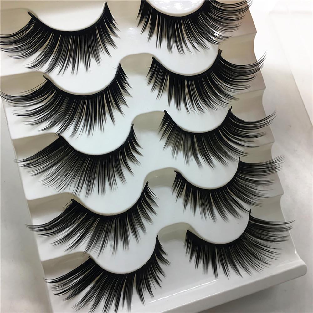 Buy Fluffy Strip Eyelashes Long Natural Party 1 Box Luxury 3D False ...