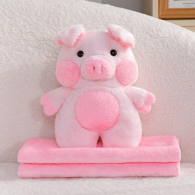 40CM New Cute Fluffy Piggy Plush Toys Comfortable Animal Pig Pillow ...