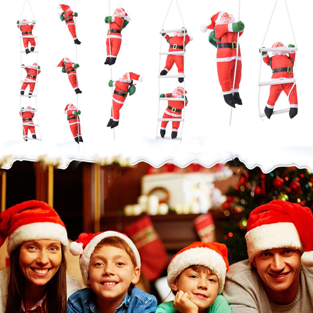 Buy Christmas 40cm Santa Climbing Rope Ladder Xmas Tree Hanging ...