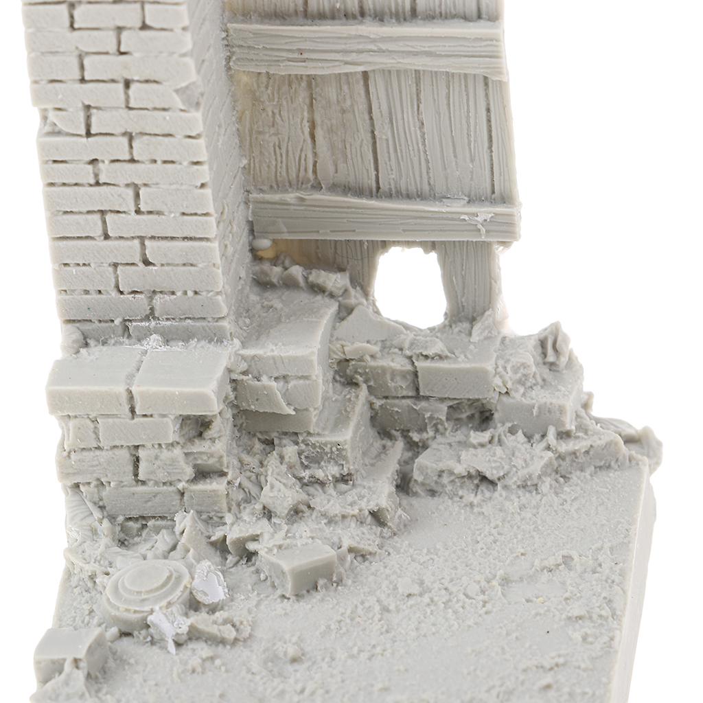 Buy 1/35 Miniature Sand Table Scene Building Prop Battlefield Ruin Wall ...