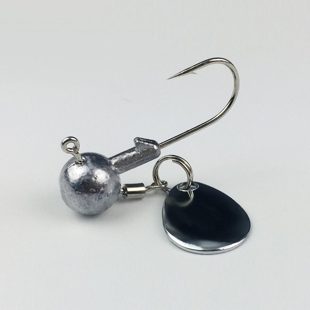 Buy Fishing Round Ball Jig Head Hook Carbon Steel With Rotation Ring ...
